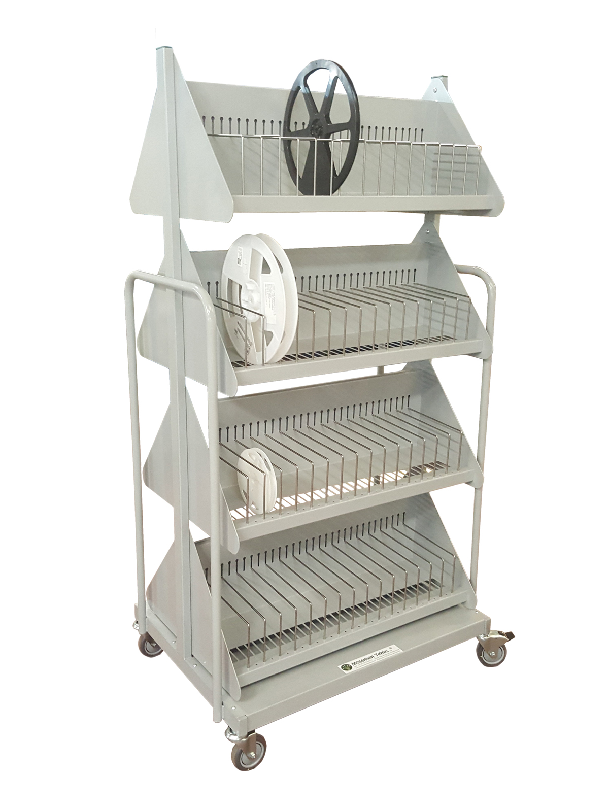 Lineside Compact Double Sided Mobile Reel Rack – 825-60 – Mossman Tebbs
